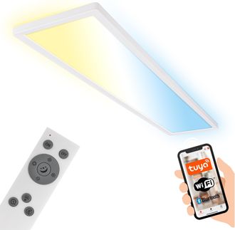 Briloner LED Deckenlampe 98cm flach Smart Home, funktioniert mit Alexa, Fernbedienung, Lampe, Deckenleuchte, Wohnzimmerlampe, LED Panel, K&uuml;chenlampe, Schlafzim
