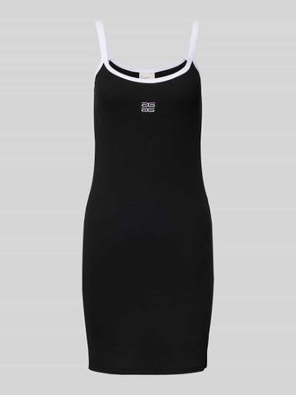 Gestuz Minikleid in Ripp-Optik mit Label-Stitching