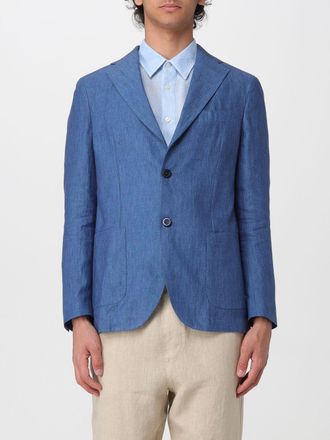120% Lino Veste Homme couleur Bleu