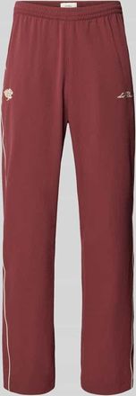 Les Deux Trackpants mit Logo-Stitching Modell Seersucker