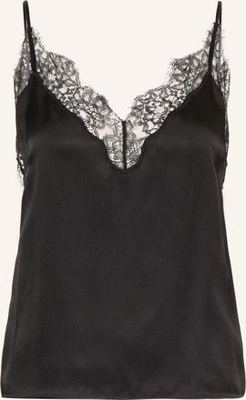 Anine Bing Anine Bing Satintop Mael Mit Seide Und Spitze schwarz