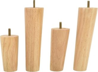 Generic 4 STK Gerade/Schr&auml;ge Kegel Sofabeine Im Mid-Century-Stil Aus Holz F&uuml;r DIY-M&ouml;belf&uuml;&szlig;e, Ersatzbeine F&uuml;r Architekturm&ouml;bel(Wood-b,60cm/23.6in)