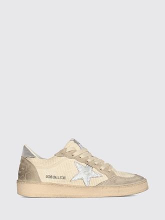 Golden Goose Baskets Ball Star en cuir et coton avec effet us&eacute;