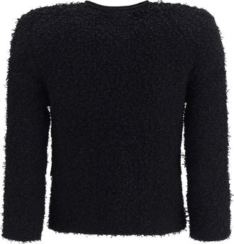 Balmain Double-Breasted Logo-Button Tweed Blazer