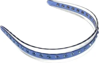 Miu Miu Serre-t&ecirc;te Pre-owned &agrave; Strass - Femme - Pre-owned - Bleu - Taille: ONE Size