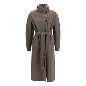 Fabiana Filippi Langer doppelwandiger Mantel aus Wolle und Kaschmir - - Coats - Damen - Grau - M