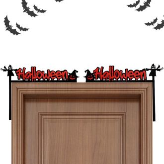 Generic Halloween Eck-T&uuml;rrahmenschild - Eckenschild f&uuml;r T&uuml;r Aufkleber f&uuml;r Fenster | Topper T&uuml;r K&uuml;rbis Dekoration Eingangst&uuml;r T&uuml;rrahmenschild