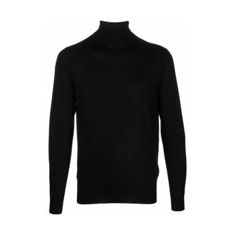 Mauro Ottaviani Schwarzer Kaschmir-Seiden Rollkragenpullover - - Knitwear - Herren - Schwarzk - 3XL