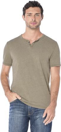 Lucky Brand Herren Venice Burnout Notch Neck Tee T Shirt, Dark Olive, S EU