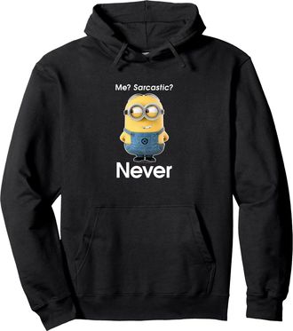 MINIONS Despicable Me Minions Dave Me? Sarcastic? Never Pullover Hoodie