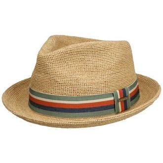Stetson Chapeau de Raphia Littlefield Player Femme/Homme - DEte en Paille Soleil Printemps-ete Ete - L (58-59 cm) Nature