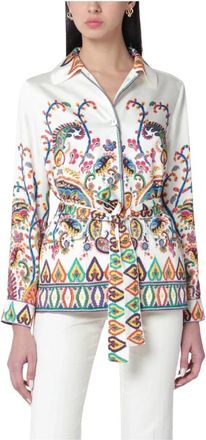 Etro Femme, Blouses et Chemises, Multicolore, Taille: 40 FR Veste Safari Avec Ceinture