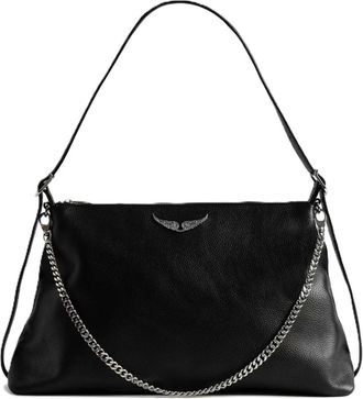 Zadig&Voltaire Femme, Sacs, Noir, Taille: ONE Size Jim Grained Leather Bag