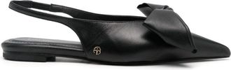 Anine Bing Ballerinas mit Schleifendetail - Schwarz