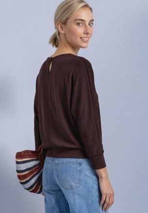 Street One 3/4-Arm-Shirt Batwing Shirt im Melange-Look