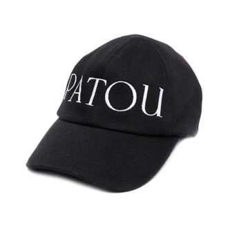Patou Schwarze Bestickte Logo Gebogener Schirm Kappe - - Accessories - Damen - Schwarzk - S