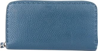 Fendi Portemonnaie - Fendi Classic Blue Leather Wallet - Gr. unisize - in Blau - f&uuml;r Damen