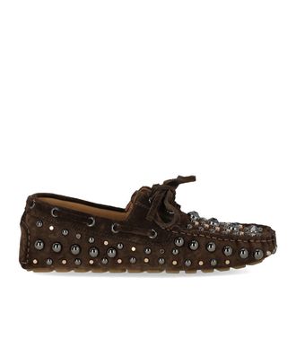 Strategia MOCASSIN VELOUR MARRON AVEC CLOUS STRATEGIA