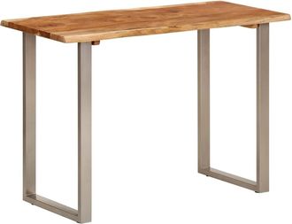 Generic Akazienholz Massiv Esstisch, Industrial Baumkante, Baumstamm, Esszimmertisch, K&uuml;chentisch, Speisetisch, Tisch Esszimmer, K&uuml;che (Schwarz 180x90x76cm) (