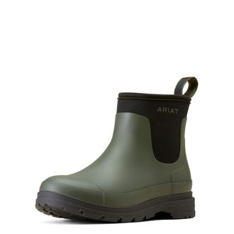 Ariat Womens Kelmarsh Shortie Rubber Boots in Dark Olive, B Medium Width, Size 41.5, by Ariat