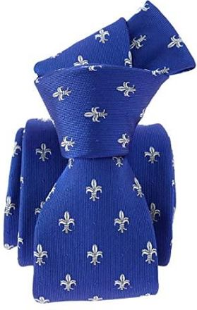 Tony & Paul Cravate. Fleurs de Lys - BOURBON, Soie. - Motifs - FABRIQUE EN ITALIE