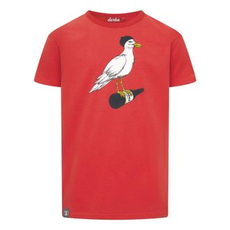 Derbe Herren Rundhalsshirt T-Shirt Sturmm&ouml;we, Farbe:Rot, Artikel:-030/010 red/Navy, Gr&ouml;&szlig;e:XL