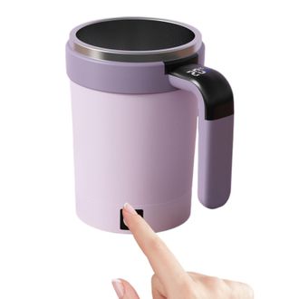 Generico Reisebecher mit automatischem R&uuml;hren: 400 ml nachf&uuml;llbarer intelligenter Becher mit Temperatur-LCD-Bildschirm, automatische Mischung f&uuml;r Kaffee, hei&szlig;e