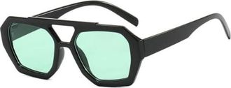 Generic Lunettes de soleil de conduite en plein air pour homme et femme - Double pont hexagonal - Monture épaisse - Lunettes dété, C4., Taille unique