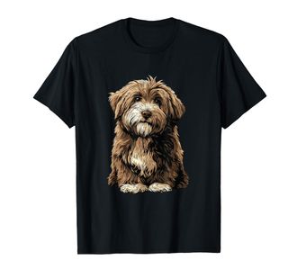 Whyitsme Design Schokoladen-Havaneser-Hunde-Illustration T-Shirt