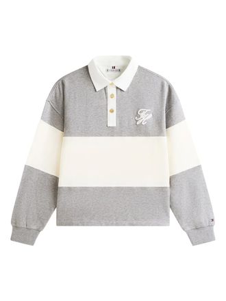 Tommy Hilfiger Poloshirt in Colour-Block-Optik - Grau