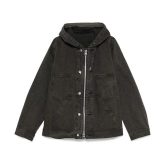 sacai Homme, Vestes, Gris, Taille: XL Veste en Jean &agrave; Capuche
