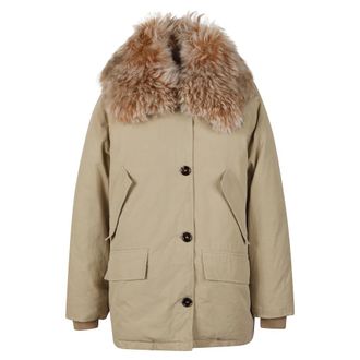 Prada Piumino Cotton Daunenjacke - - Jackets - Damen - Beige - XS