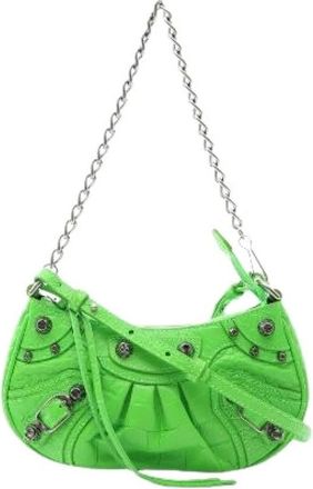 Balenciaga Pre-owned Sac &agrave; main Le Cagole Mini en cuir - Femme - Pre-owned - Vert - Taille: ONE Size