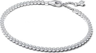 Pandora Timeless Funkelndes Tennisarmband aus Sterling-Silber mit Zirkonia, Größe: 20cm, 593927C01-20