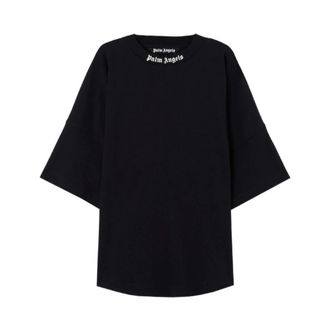 Palm Angels Homme, Tops, Noir, Taille: XS T-shirt Classic Logo Over