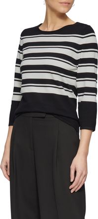 s.Oliver Gestreifter Strickpullover aus Viskosemix