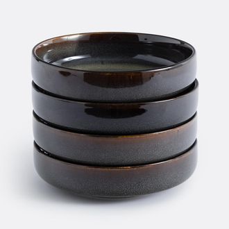 La Redoute Interieurs Lot 4 Assiettes Creuses Grès Émail Réactif Zuka