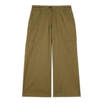 Oltre Cropped Cargohose - - Trousers - Damen - Gr&uuml;n - XS