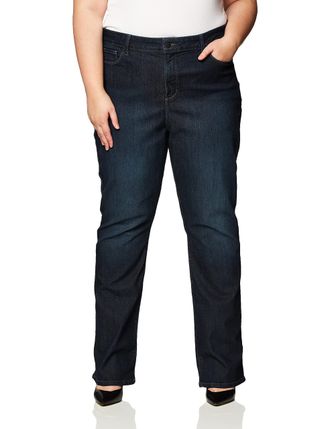 NYDJ Damen Barbara Bootcut &Uuml;bergr&ouml;&szlig;e, Schlag-und Schlankheits-Passform Jeans, Burbank, 24 Plus