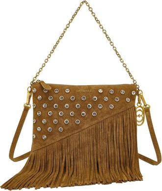 La Carrie Femme, Sacs, Brun, Taille: ONE Size Fringes Clutch Bag