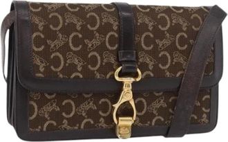 Celine Sac bandouli&egrave;re vintage Pre-owned en toile - Femme - Pre-owned - Brun - Taille: ONE Size