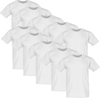Fruit Of The Loom Valueweight T Shirt 10er-Pack Herren, Wei&szlig; (White), 4XL