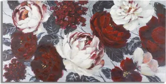 Charme 1921 Painting on Canvas White/red Flower Darkback cm 120x3.7x60