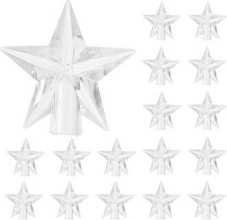 BESPORTBLE 100 St&uuml;ck Sternf&ouml;rmige LED Lampenschirme aus Kunststoff Robuste F&uuml;nf punkt stern Lampenabdeckungen f&uuml;r Lichterketten Zubeh&ouml;r Einfache Montage Dekorati