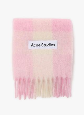 Acne Studios Echarpe &agrave; carreaux en laine m&eacute;lang&eacute;e