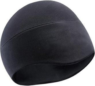 Generico Couvre-calp de cyclisme &agrave; porter sous le casque, bonnet thermique doubl&eacute; pour casque, chapeau coupe-vent chaud pour ski, cyclisme, course, randonn&eacute;e, 