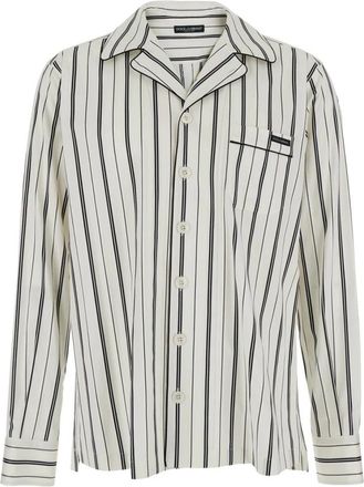 Dolce & Gabbana Homme, Chemises, Multicolore, Taille: XL Striped Vanity Shirt