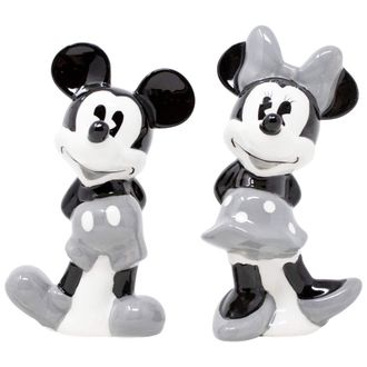 Jerry Leigh Grau Salz- und Pfefferstreuer, Keramik, Mouse-Form, Offizielles Disney Lizenzprodukt, Hochwertiges Design, Tolle Geschenkidee