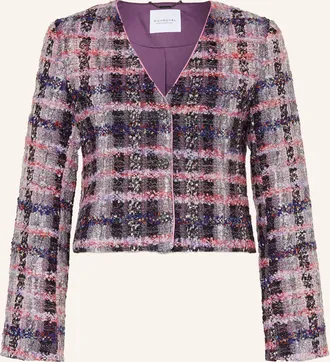 Rich & Royal Boucl&eacute;-Blazer Mit Glitzergarn lila