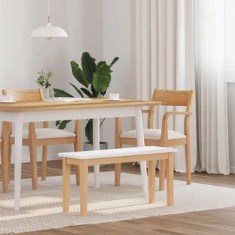 vidaXL Bank 90 cm Massivholz Gummibaum Vidaxl